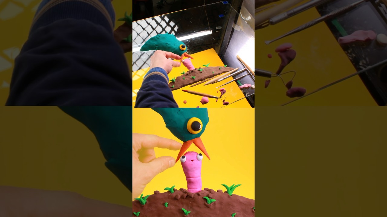 Animating the Early Worm! Stop Motion #behindthescenes