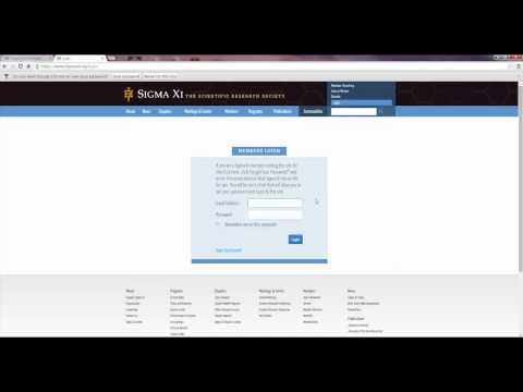 Part 1 of 3: How to Login and Access Sigma Xi's Community