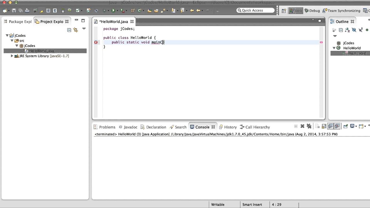 L1. Java Lab Tutorial: Print Statement (Hello World)