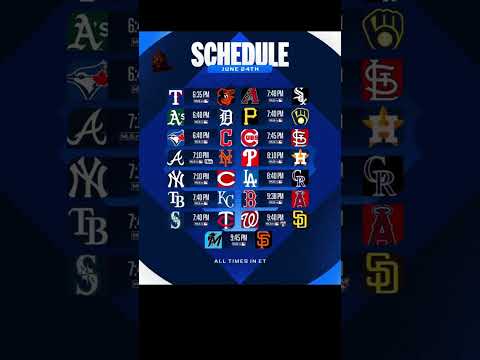 MLB full broadcast schedule for June 24 