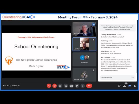 Orienteering USA Monthly Forum #4 - February 8, 2024