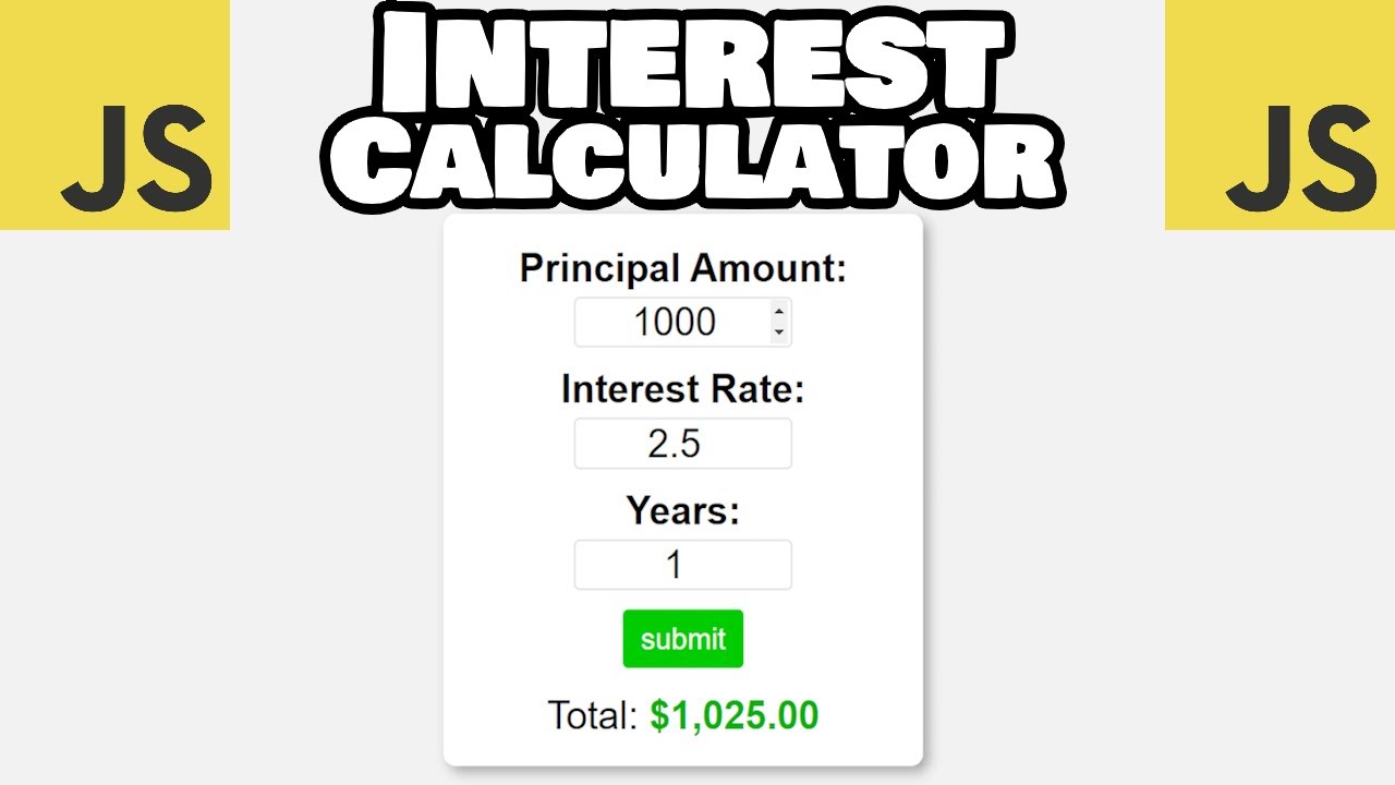 Build a JS compound interest calculator 💰