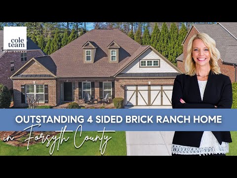 Tour this Outstanding 4 Sided Brick Ranch Home in Forsyth County, Georgia | The Cole Team