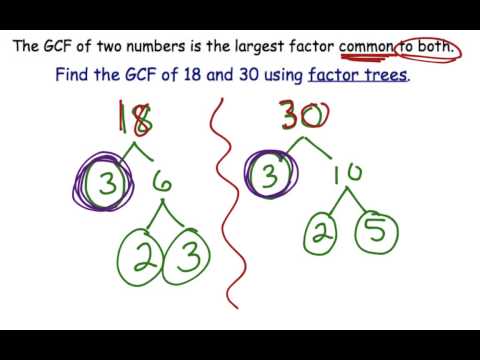 Finding Greatest Common Factor (GCF)