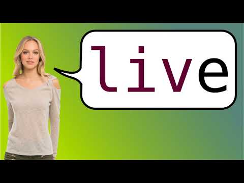 How to say 'live' in French?