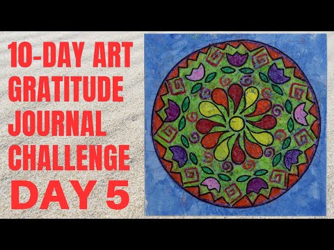 Batik Crayon Painting // Day 5 of the 10 Day Art Gratitude Journal Challenge