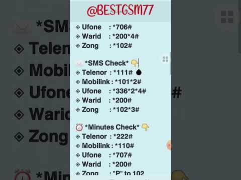 All SIM Company imported Code and information #jazz #telenor #ufone #zong #youtubeshrts #shorts
