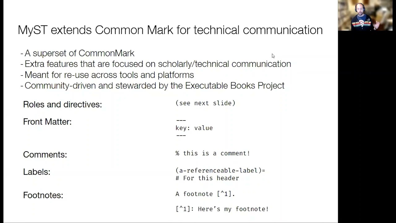[AGU 2021] MyST Markdown: An extensible open markdown standard for technical communication.