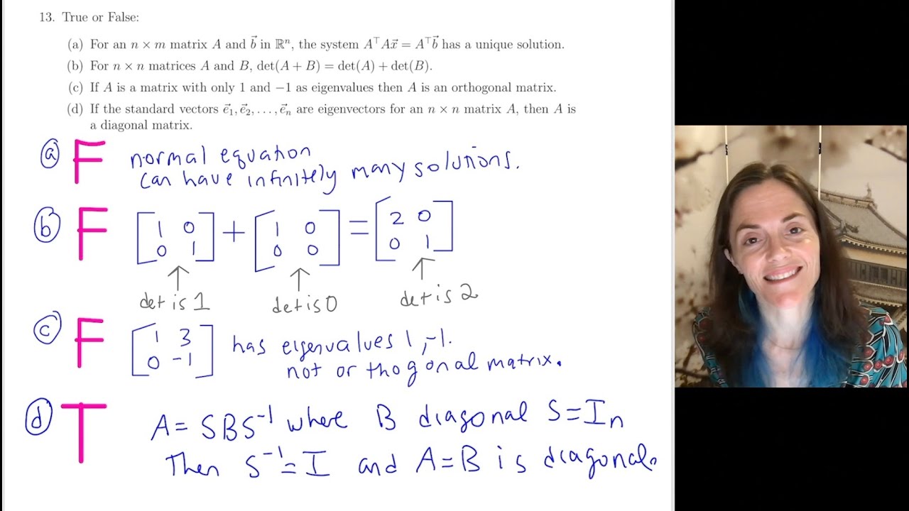 Linear Algebra: Test 3 Review
