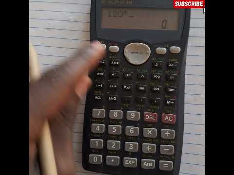 CONVERTING DEGREES TO RADIANS USING A CALCULATOR.