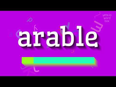 ARABLE - HOW TO SAY ARABLE?