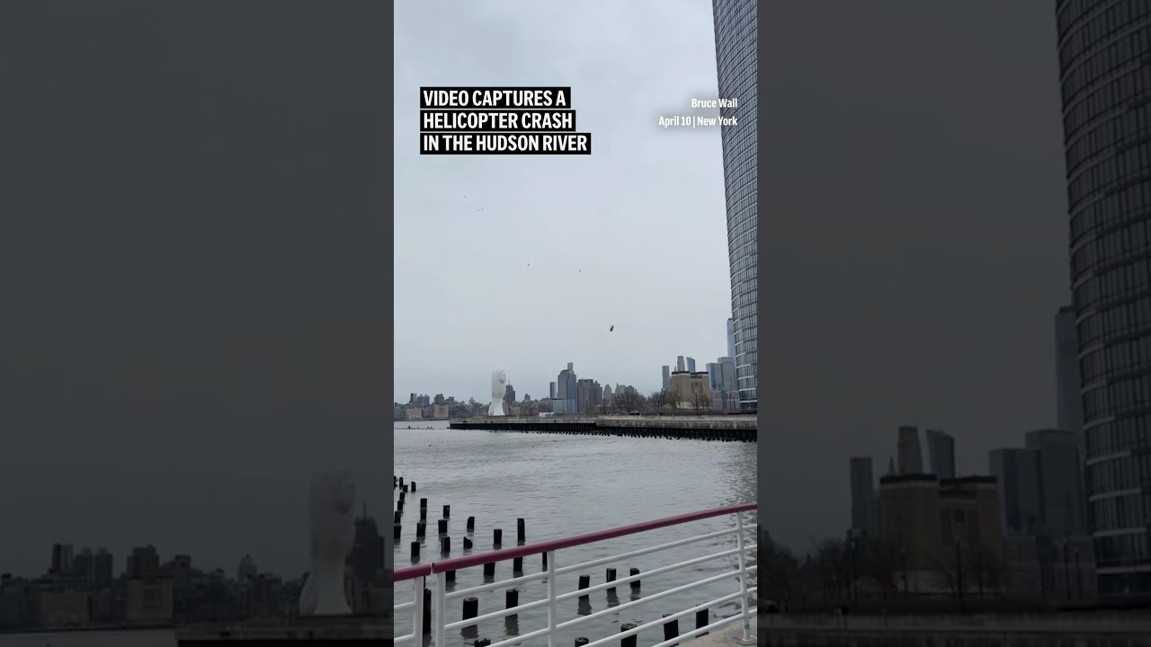 Video captures a helicopter crash in the Hudson River