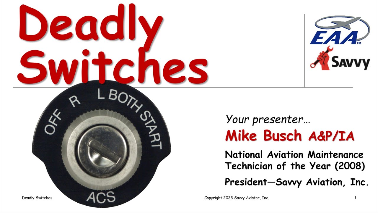 Aviation: Vans RV Aircraft - Deadly Switches