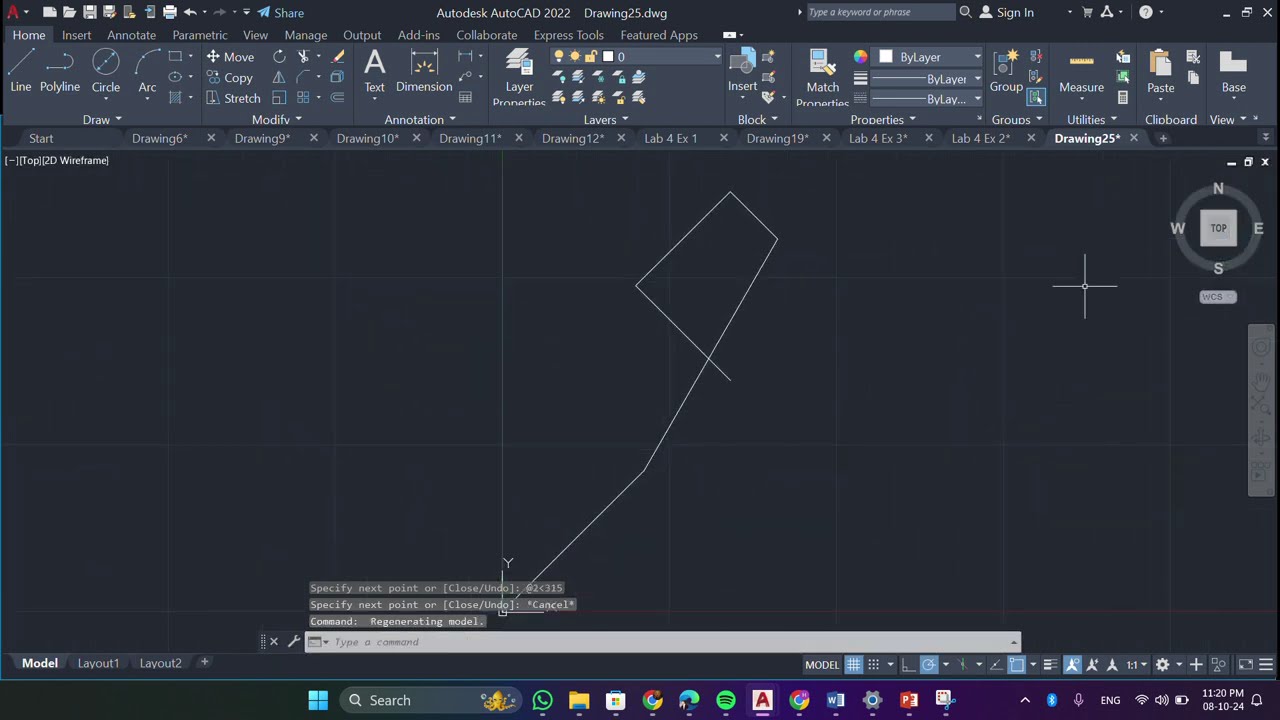 Auto CAD Lab 1 Ex 3 | Step by Step Tutorial | | Humair Ghouri & Abdul Wahid |