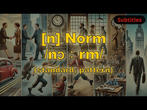 [n] Norm meaning (standard, pattern) with 5 examples