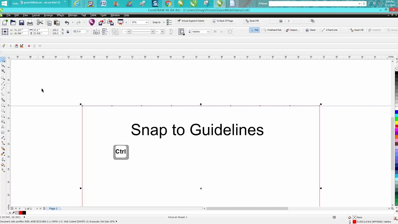 Corel Draw Tips & Tricks Snap to Guidelines Part 2