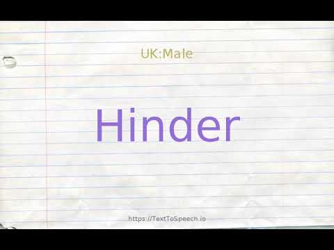 How to pronounce hinder