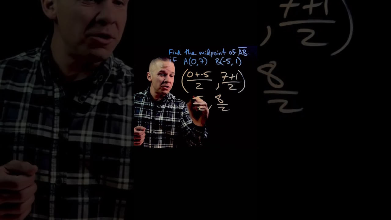 Find the Midpoint of a Segment Give Two Endpoints (1) #algebra #maths #geometry