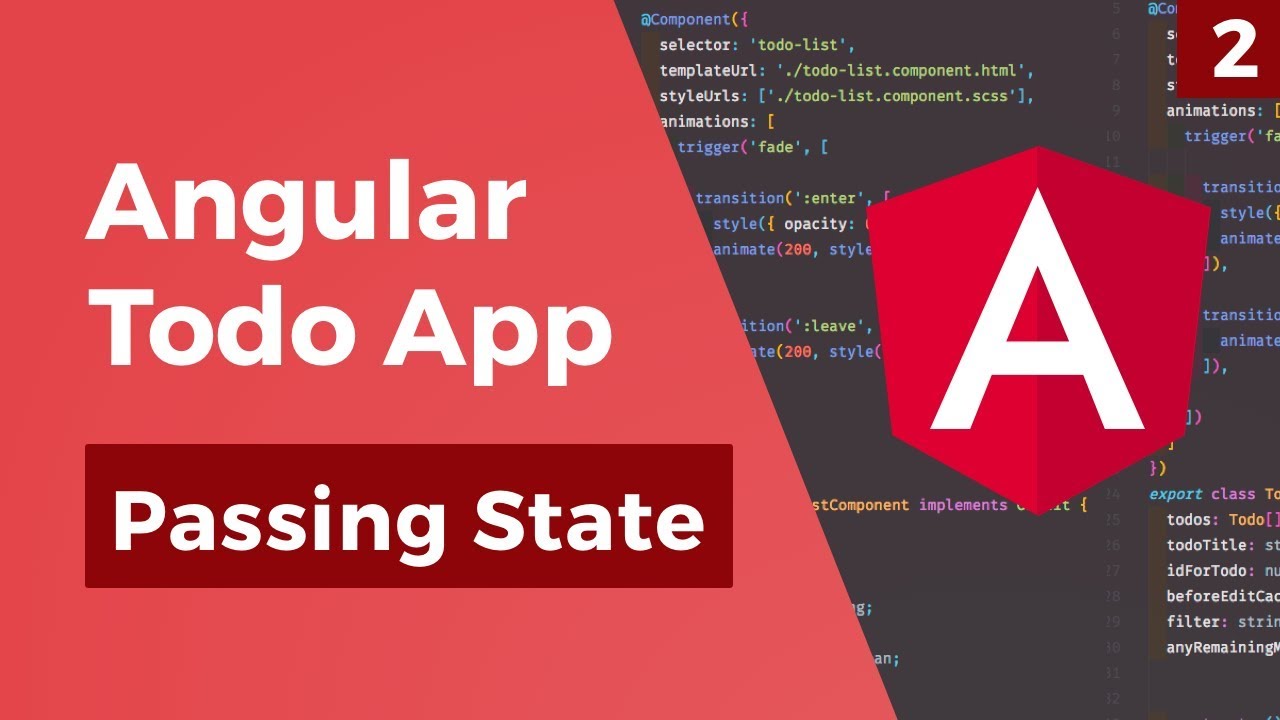 Angular Todo App - Passing State - Part 2