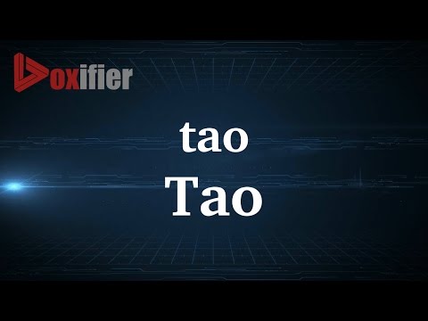 How to Pronunce Tao in French - Voxifier.com