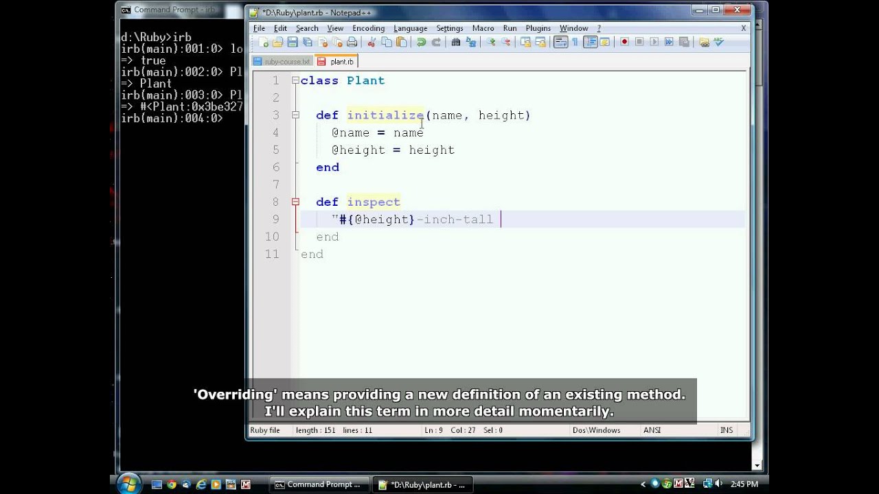 Learn to program using Ruby - Part 9: Classes and Objects