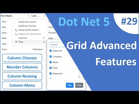 Learn ASP NET Core Blazor | Grid Column Advanced Features - Mind Luster