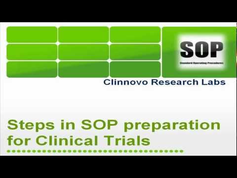 Steps in SOP preparation for Clinical Trials