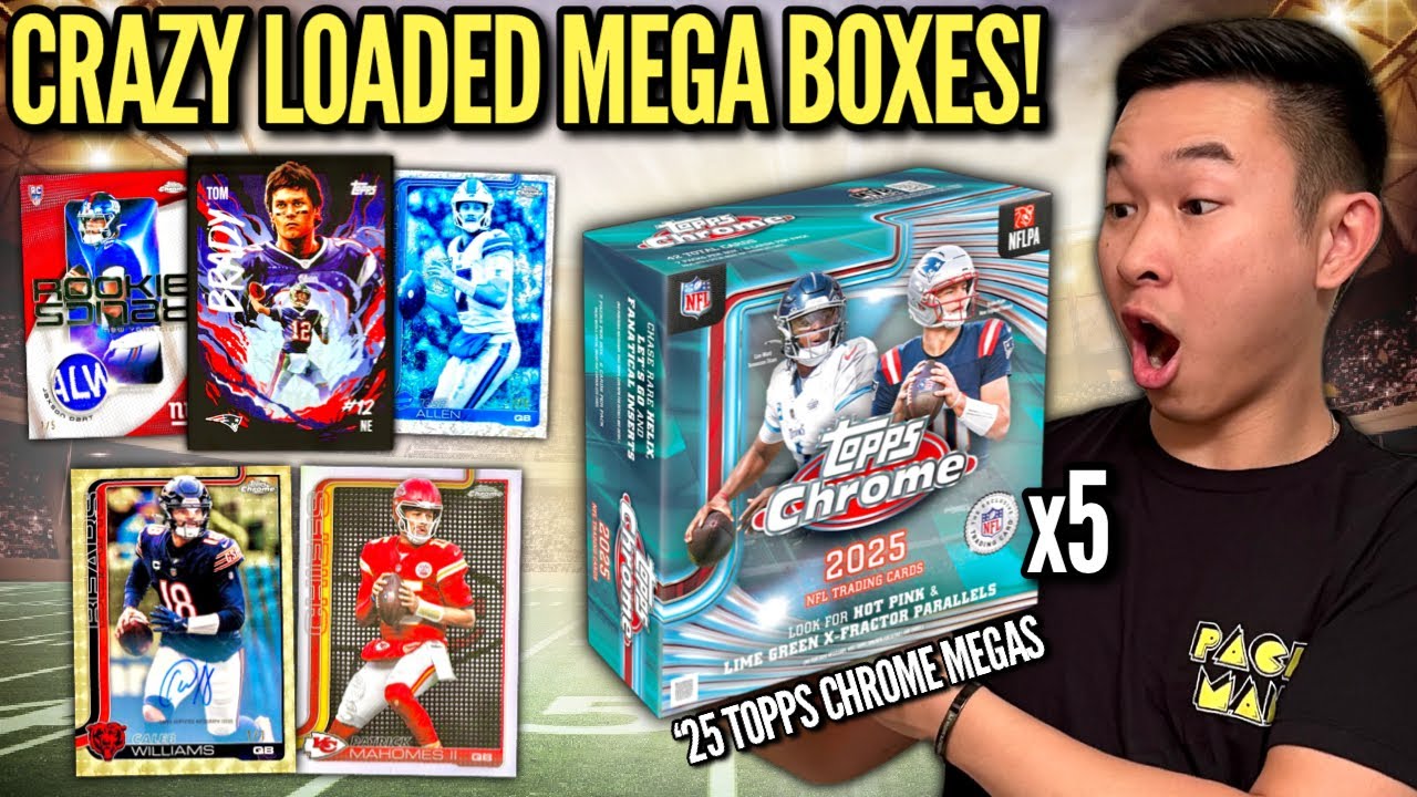 TOPPS CHROME FOOTBALL MEGAS HAVE FINALLY ARRIVED (STUNNING RESULTS)! 😱🔥 2025 Retail Mega Box Review