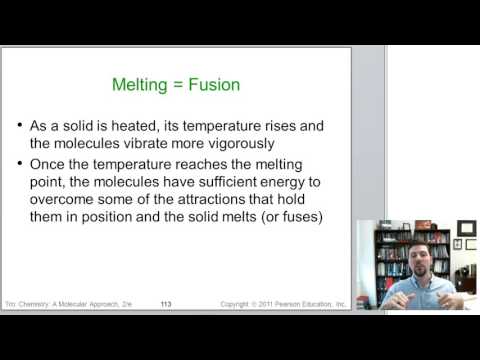 Gen. Chem. 2 - Chap. 11 (sec. 5d-6) Fusion, Melting