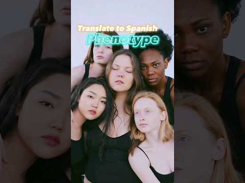 PHENOTYPE Translate to SPANISH | Medical - Expand your work vocabulary
