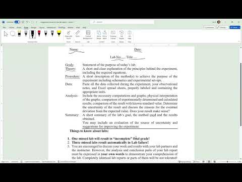 Physics labs: how to write a lab report