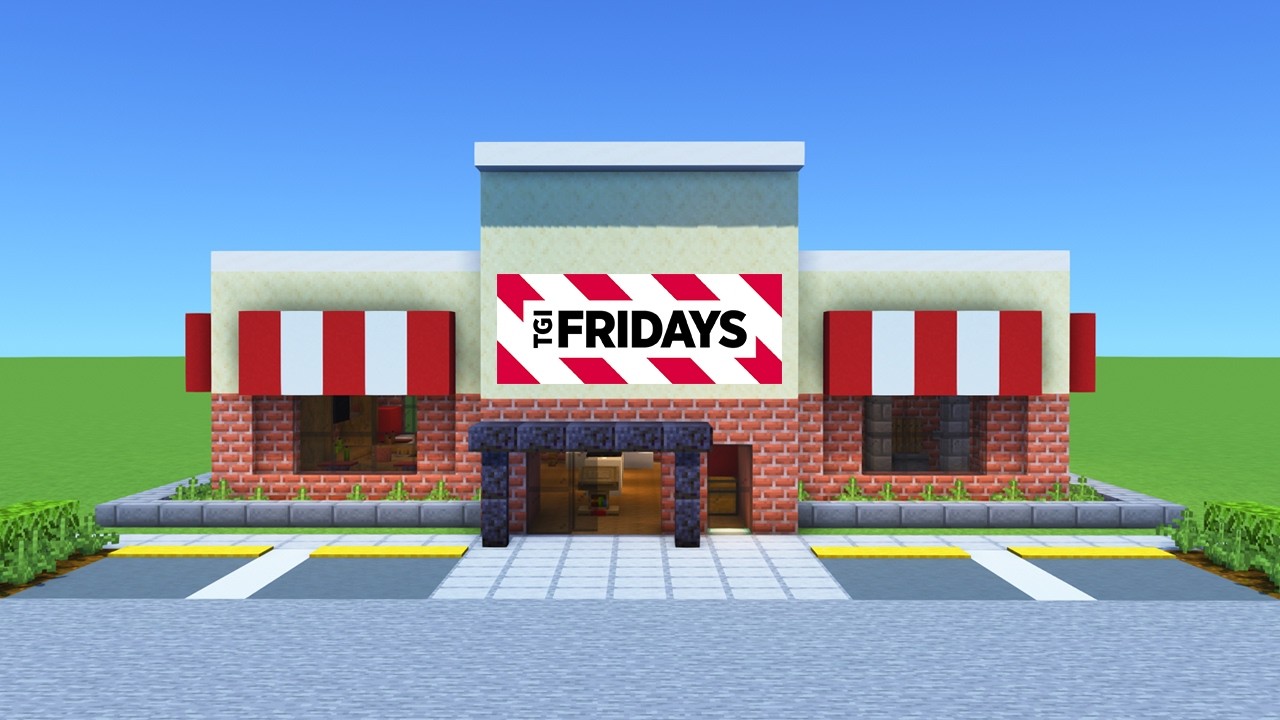 Minecraft Tutorial: How To Make A TGI Fridays - Minecraft Builders