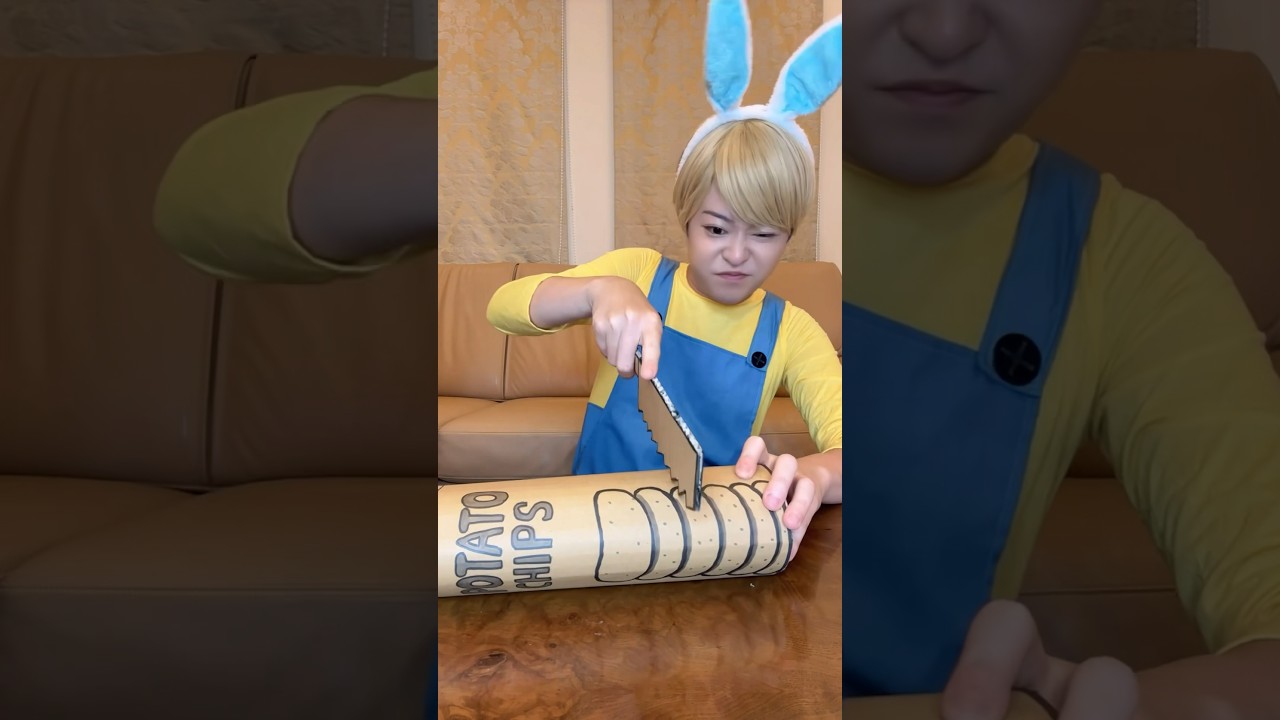 THE POTATO CHIPS IN THE CARDBOARD BOX EMPTIED！#asmr