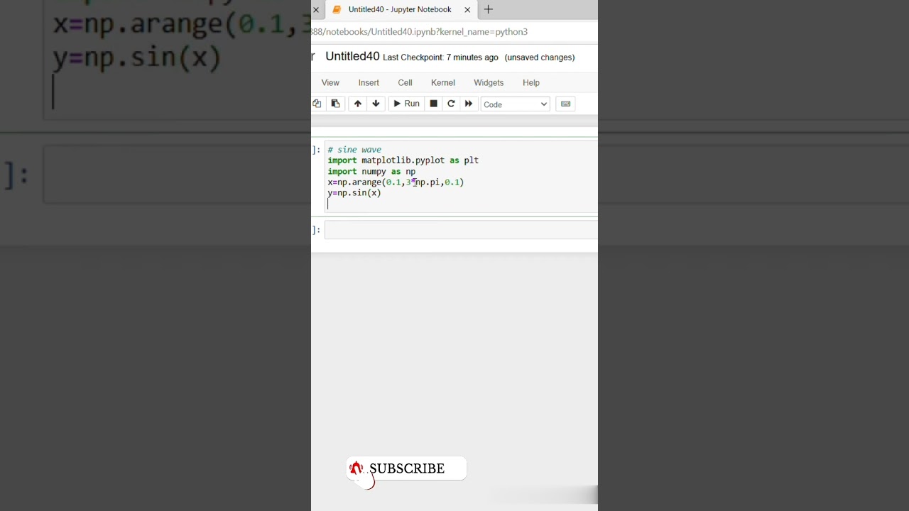 Sine wave in python l numpy in python l Matplotlib l programming#coding #python #shorts