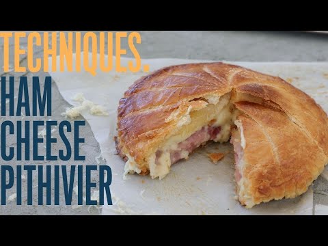 Deliciously creamy ham and cheese Pithivier (made with an easy homemade puff pastry)