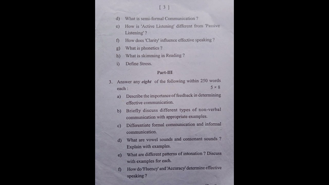 +3 second semester aec english /english language and communication /communicative english #question