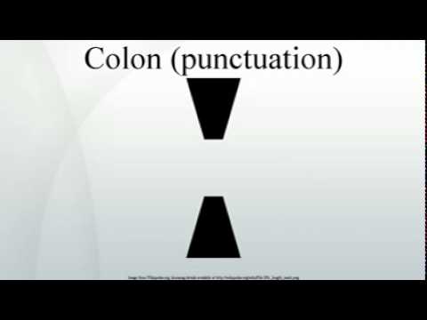 Colon (punctuation)
