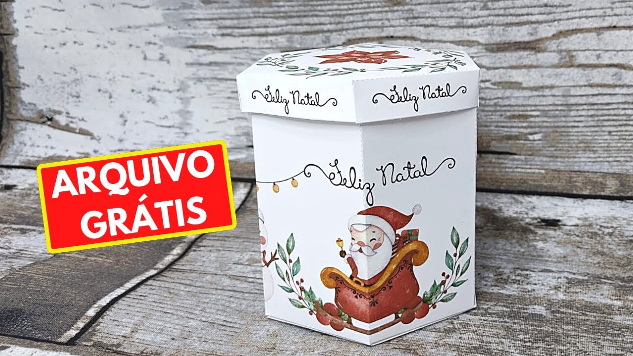 Caixa para Mini Panetone - Arquivo Grátis