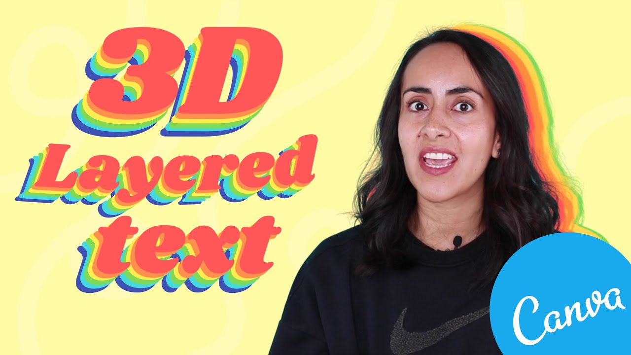 LAYERED Text Effect in Canva - Free & Super EASY Tutorial 🌈