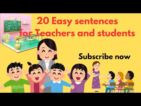 English sentences for Teachers and students/Improve speaking skills