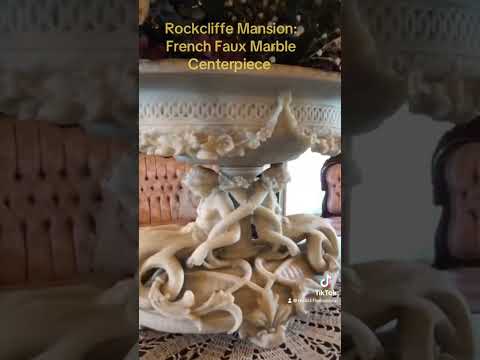 Rockcliffe Mansion: French Faux Marble Centerpiece. #art #housetour #housemuseum #rockcliffemansion