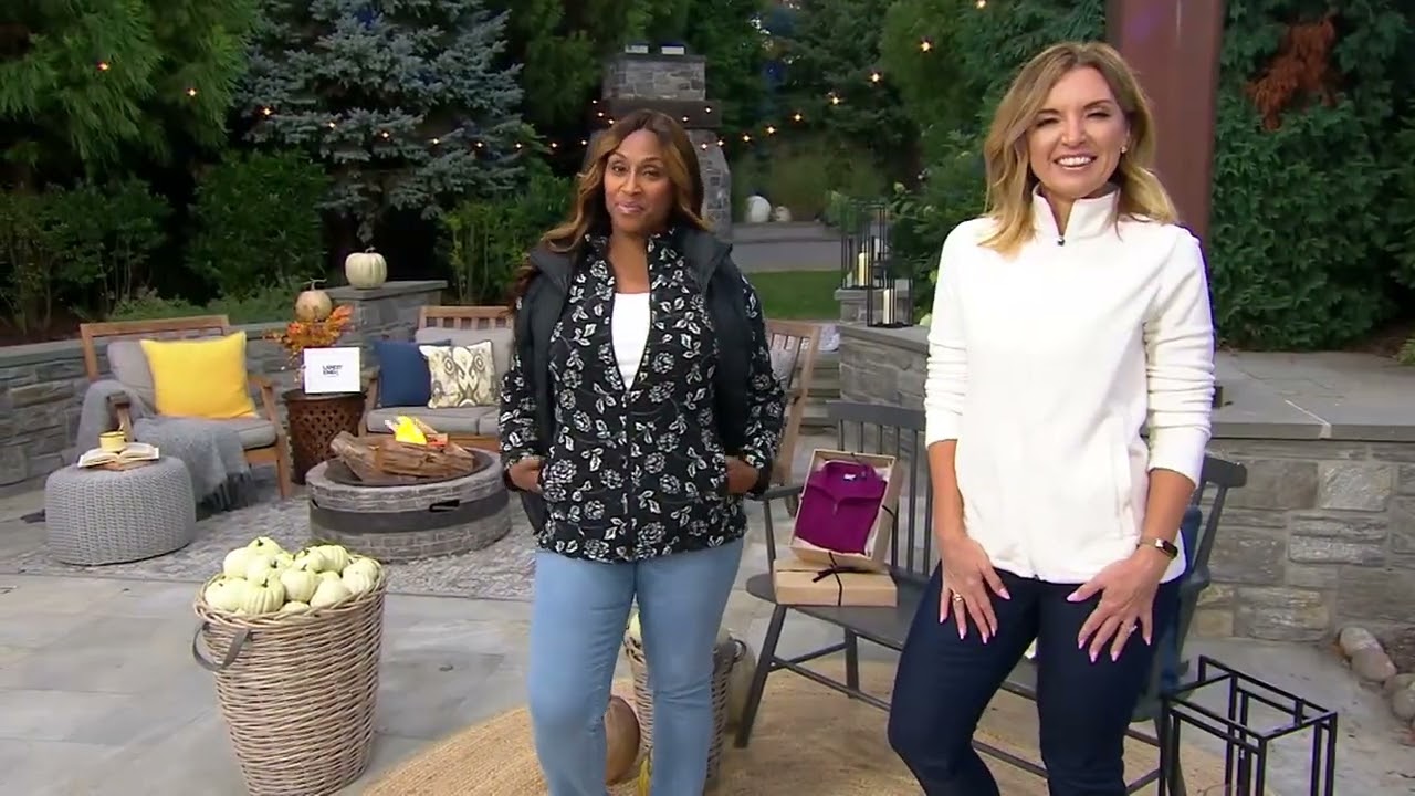 Lands' End Full Zip Front Fleece Jacket on QVC