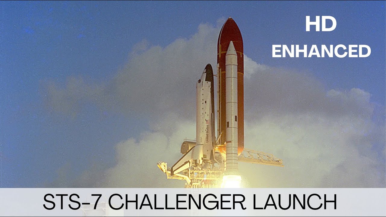 STS-7 Space Shuttle Challenger Launch - Video Enhanced HD