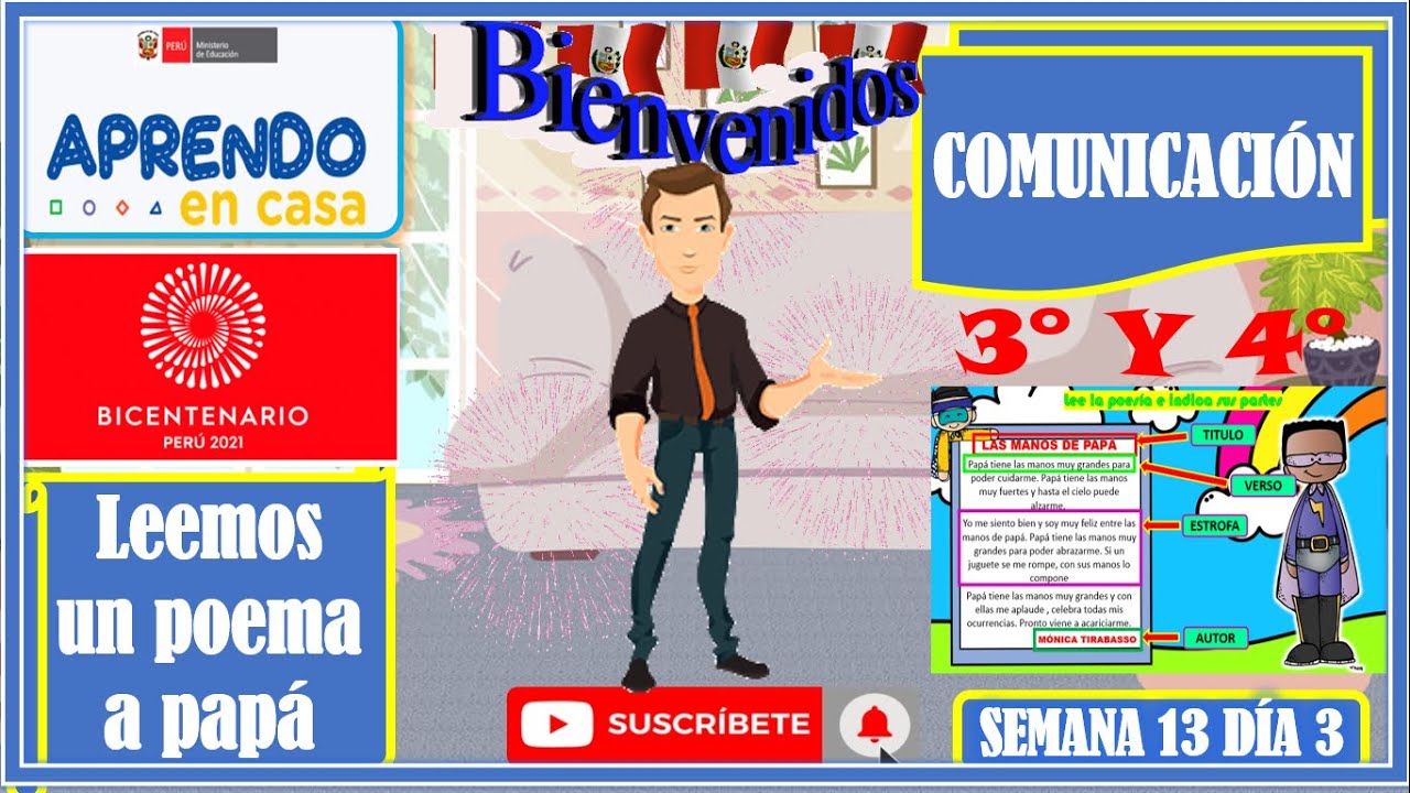 Leemos un poema a papá.
