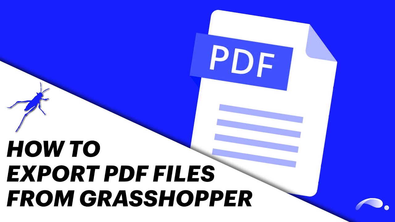 How To Export PDF Files From Rhino Grasshopper!