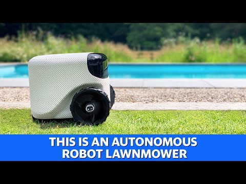 Robot lawnmower mows your lawn for you