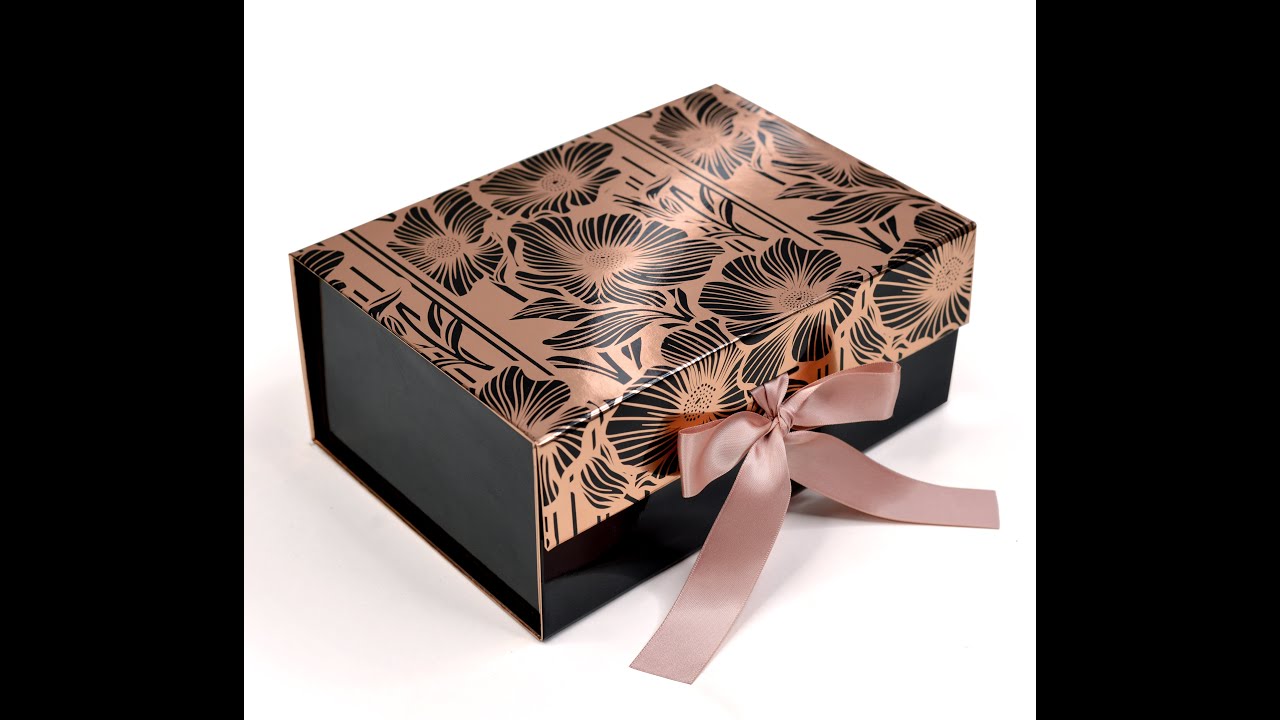 Gift Like a Pro: Rose Gold Dahlias Luxury Gift Boxes #giftbox  #diy  #craft