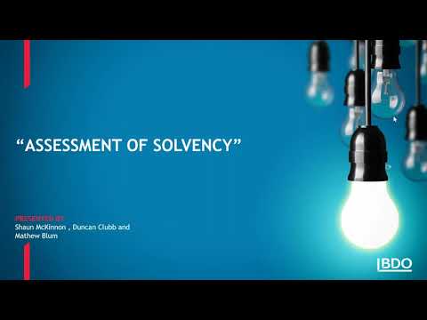 Assessment of solvency and the impact of financier actions/decisions on their customers' solvency