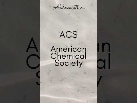 ACS American Chemical Society