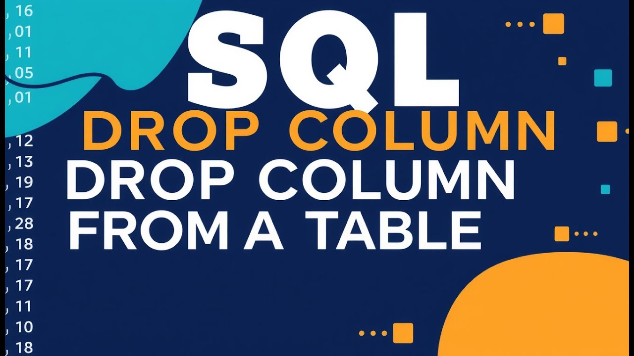 SQL TABLE DROP COLUMN Tutorial | How to Drop a Column in SQL